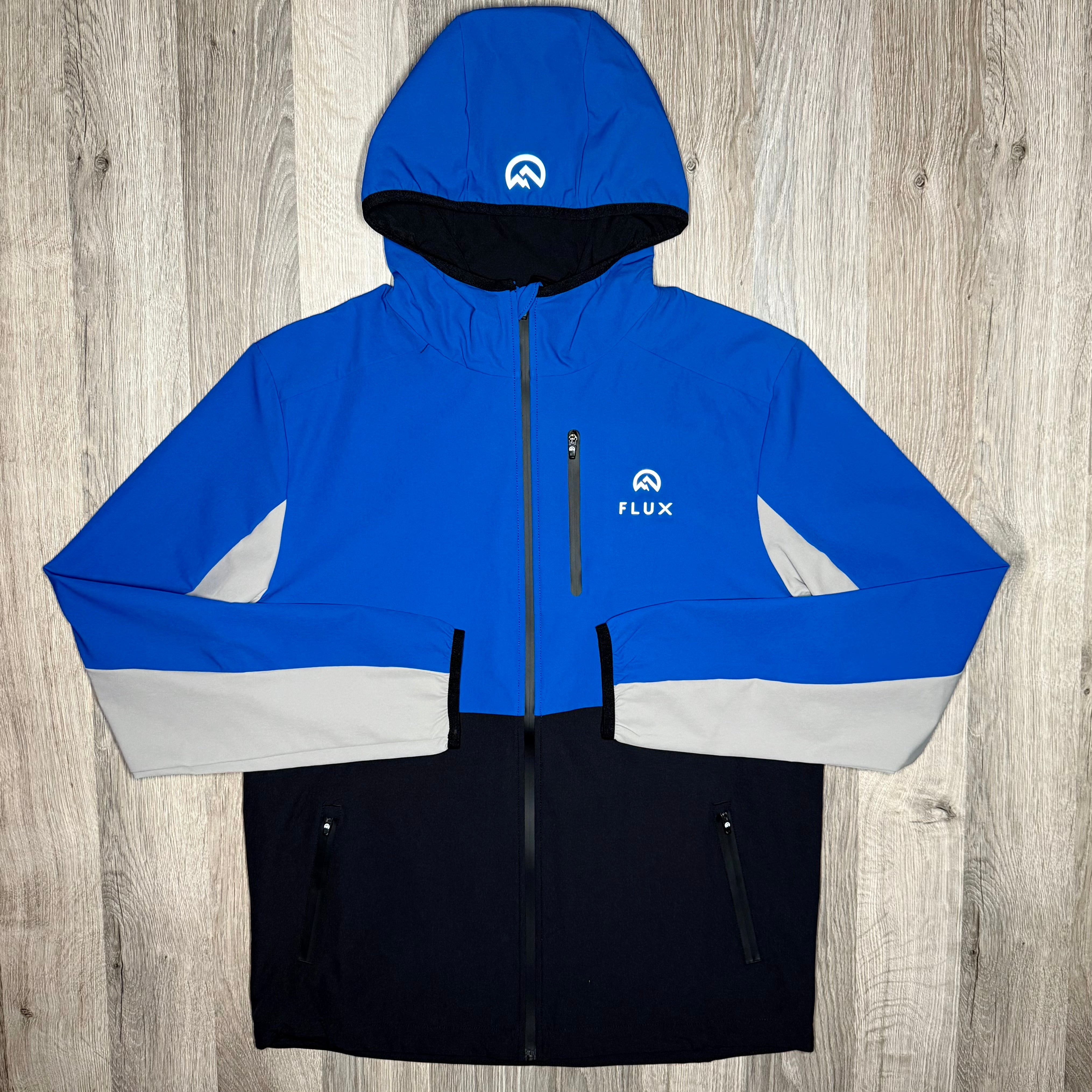 Flux Versatility Jacket - Black / Blue / Grey – RESTOCK3D